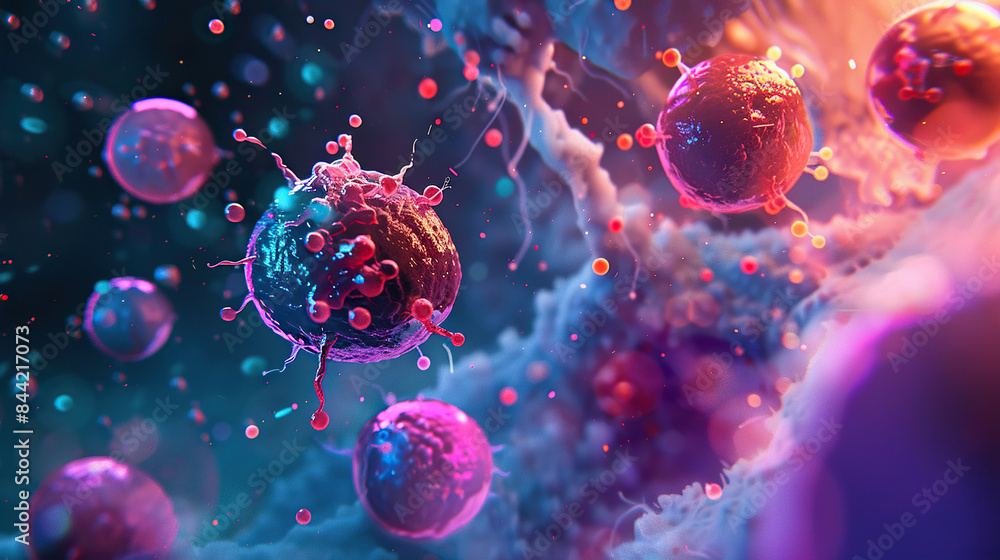 Human Cell with lysosomes breaking down waste Stock Illustration ...