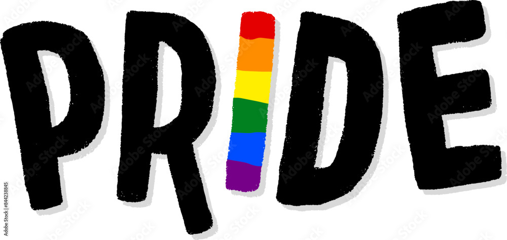 LGBT pride art on white background. template for poster, social network ...