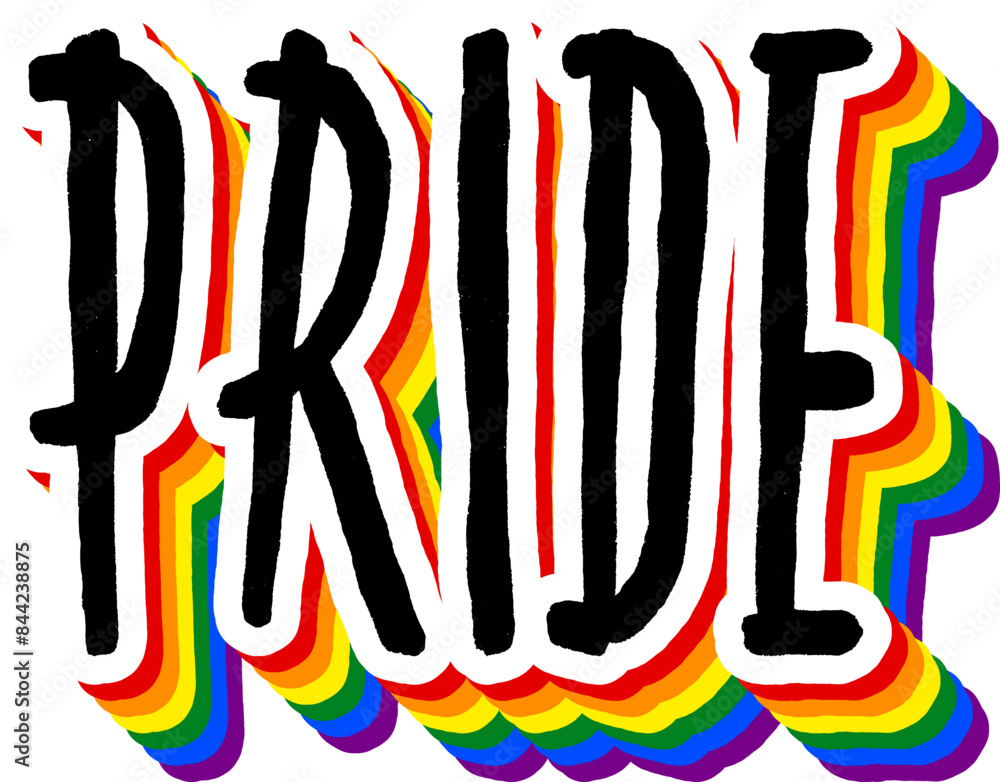 LGBT pride art on white background. template for poster, social network ...