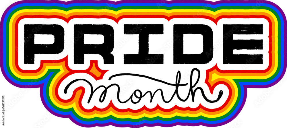 LGBT pride art on white background. template for poster, social network ...