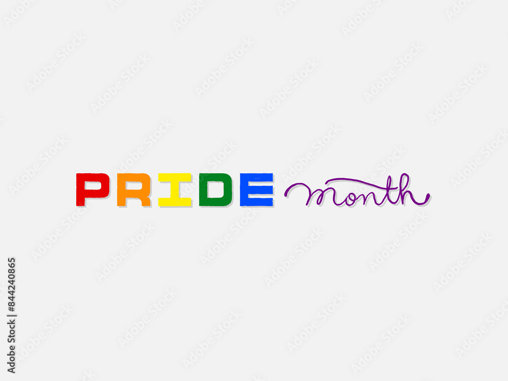 LGBT pride art on white background. template for poster, social network ...