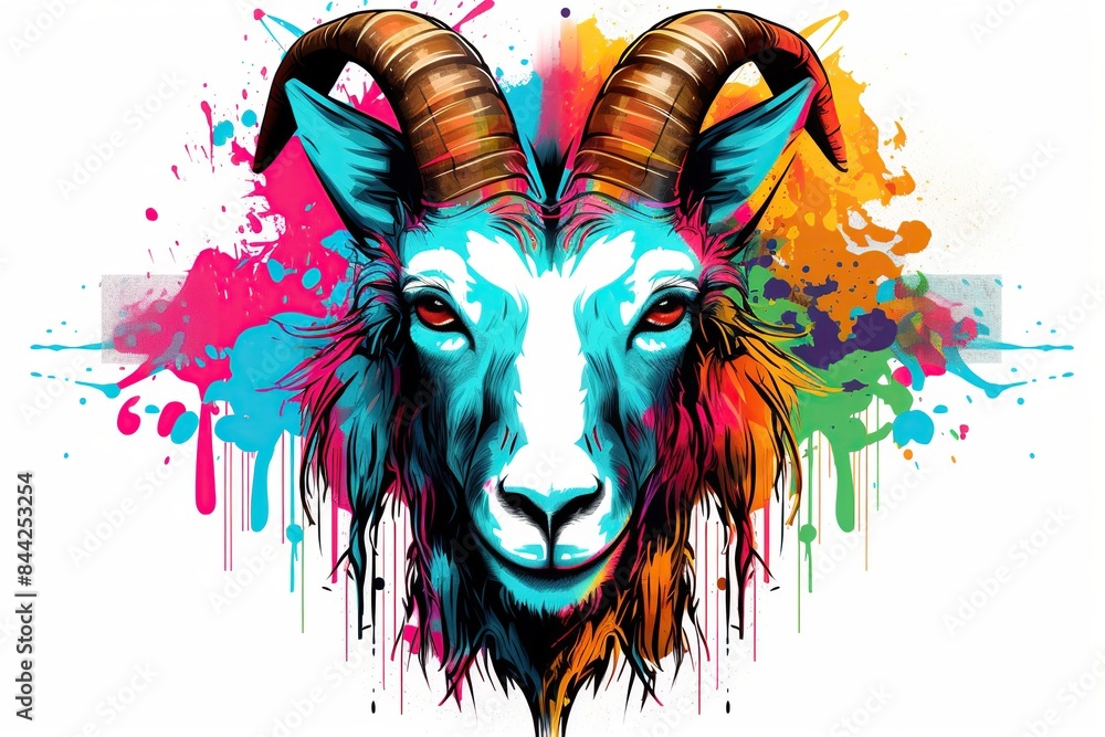 Hip-hop inspired goat head design for a stylish and edgy t-shirt Image ...