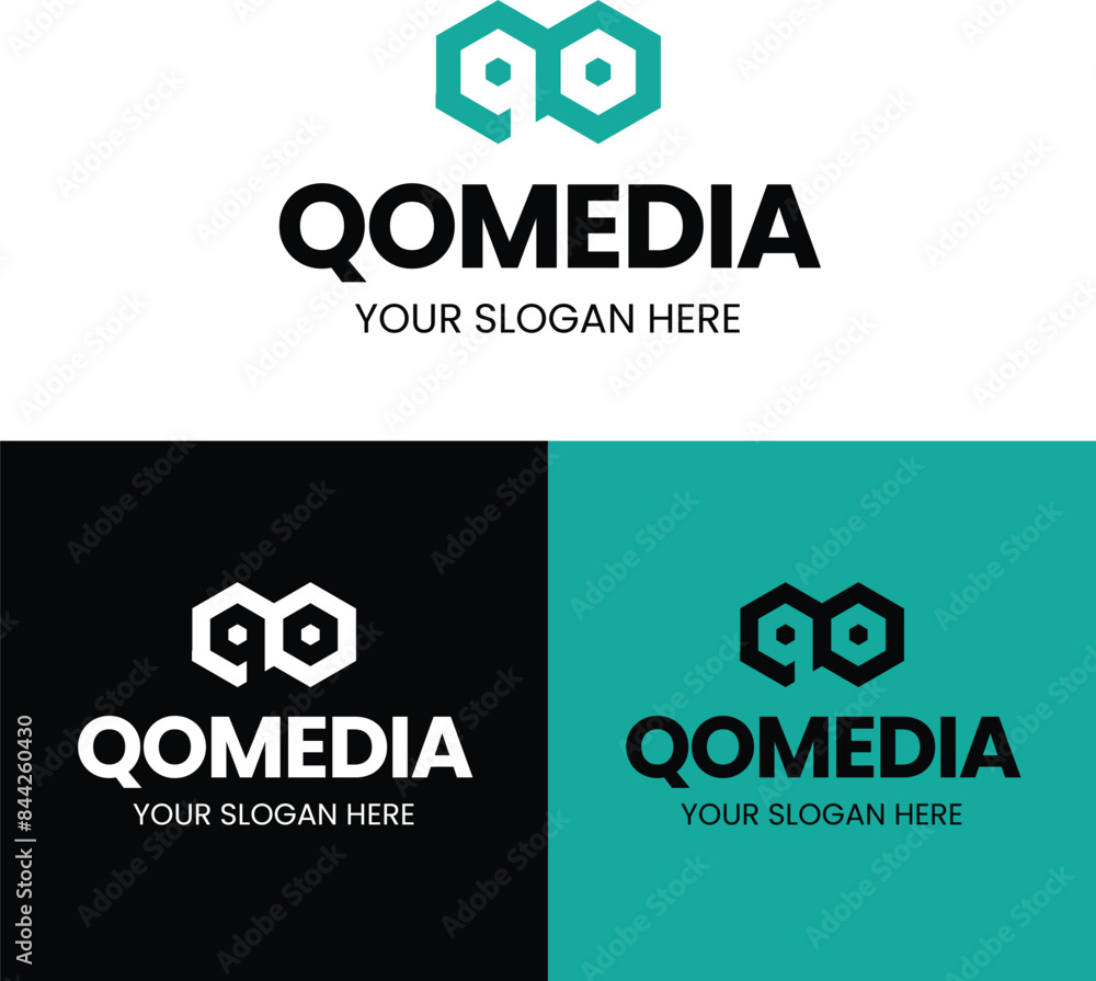 Vetor de qo logo, qo minimal logo, qo modern logo, qo tech logo, qo ...