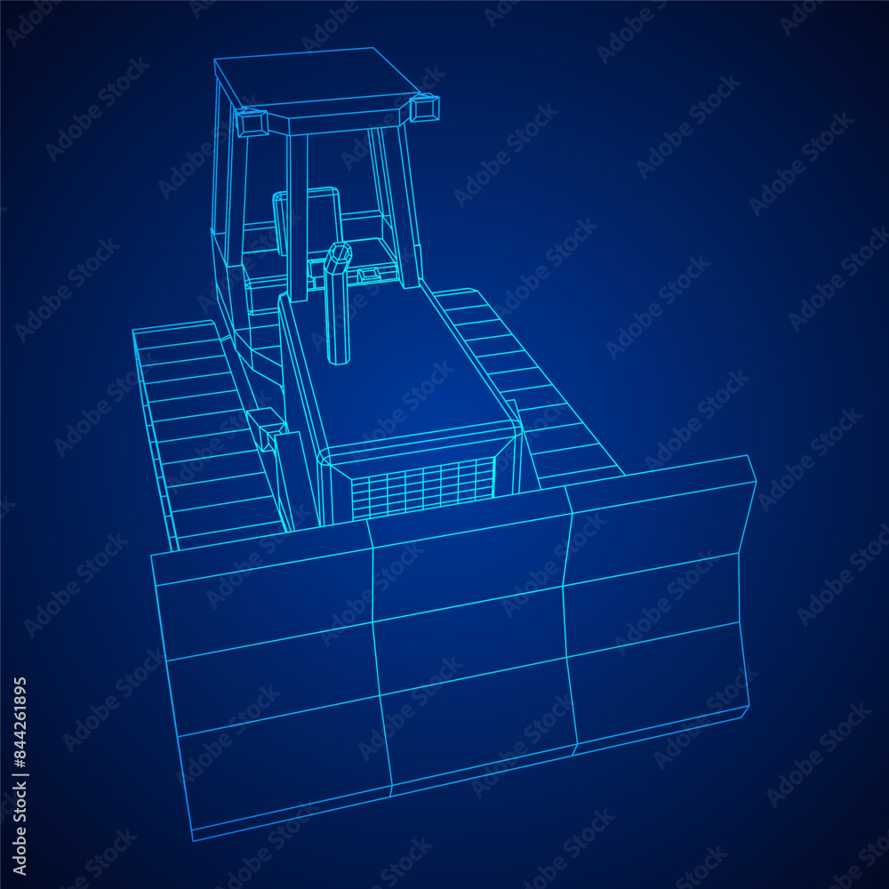 Big front-end loader bulldozer. Heavy equipment machine and ...