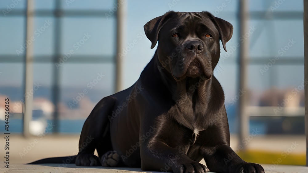 american staffordshire terrier puppy, portrait of a dog, Cane Corso, Ai ...