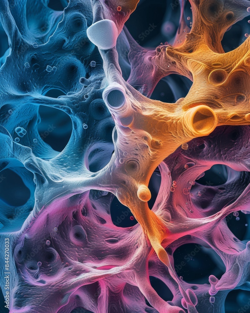 Bone cells under a microscope Revealing the complex structure within ...