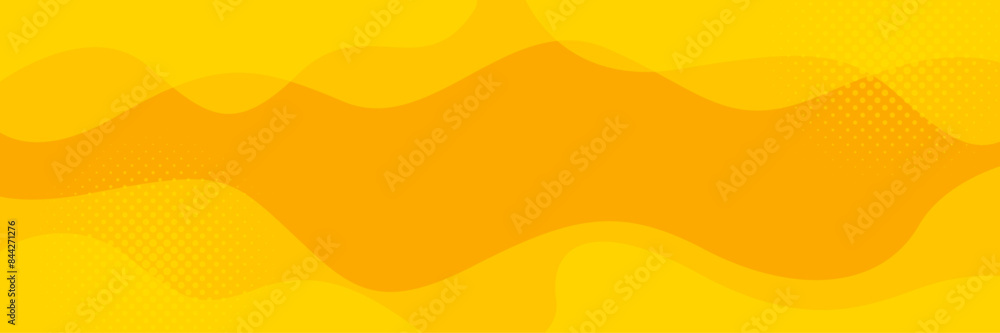 Abstract yellow dynamic curve background. Fresh lemon orange color ...