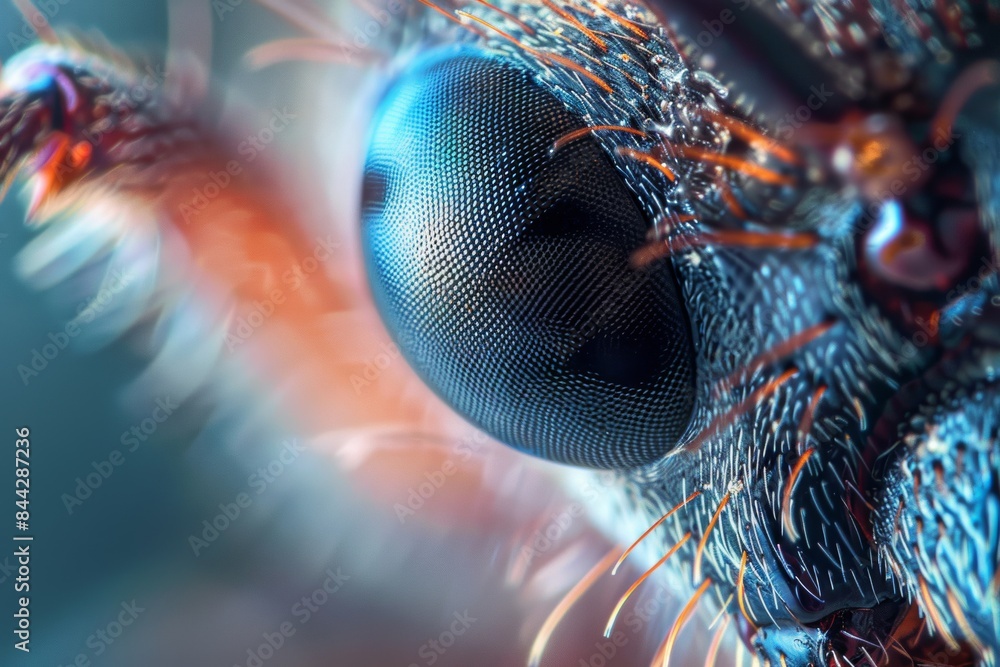 A close-up microscopic look at an ant's eye reveals the complex ...
