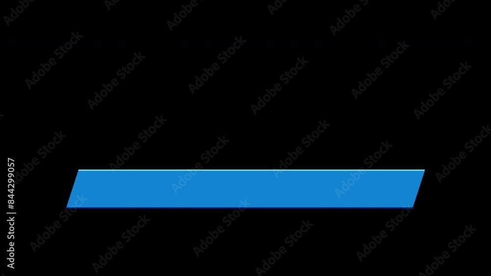 Animated blue lower third with transparent background, lower third with ...