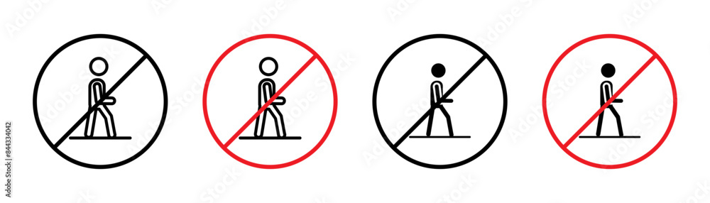 Ensure restricted access with this no entry sign, featuring a warning ...