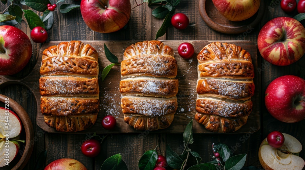 Chaussons aux Pommes: A display of Chaussons aux Pommes with their ...