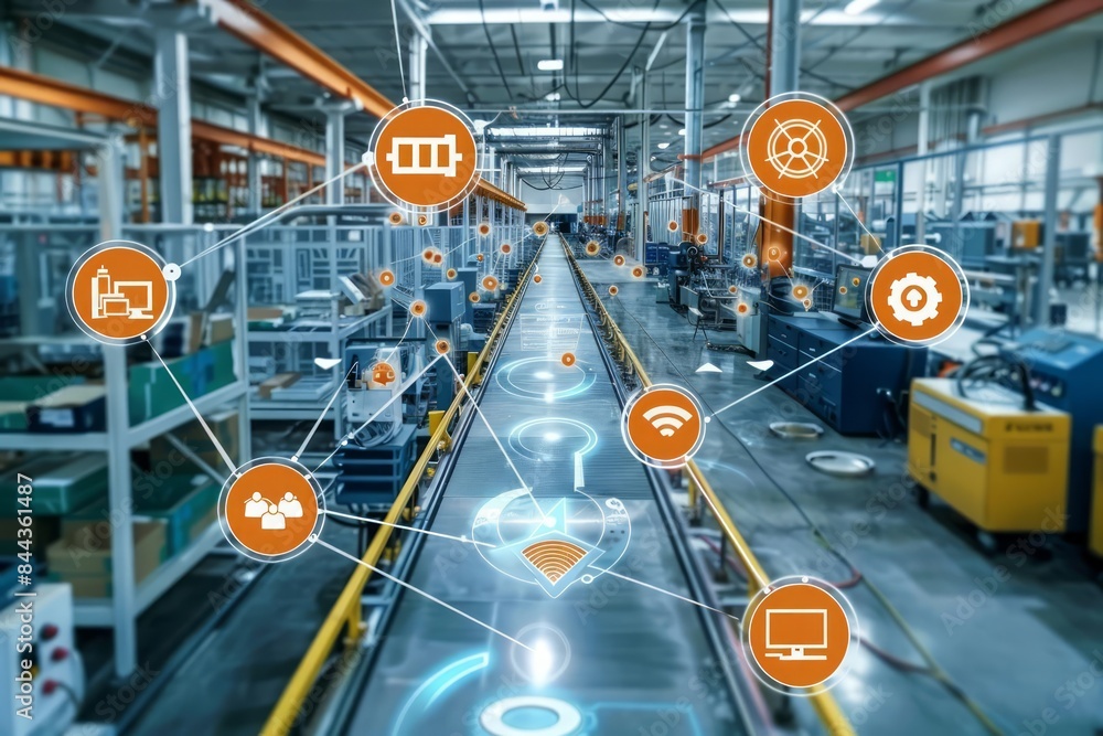 An Industrial Internet of Things IIoT network connecting devices and ...