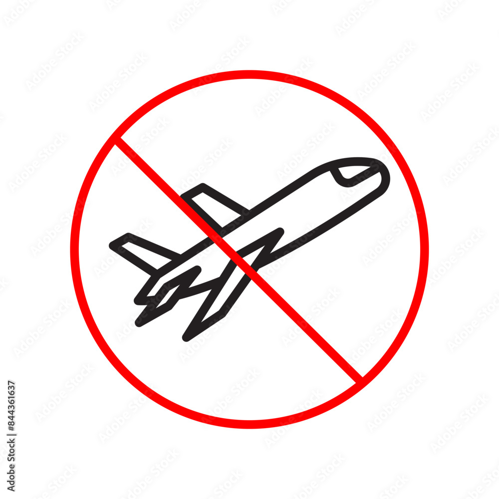 No Flying Zone Sign Safety Icon for Restricted Areas Essential for ...