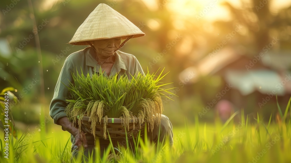 Photographs of the lifestyle of rural Asian people Vietnamese farmer ...