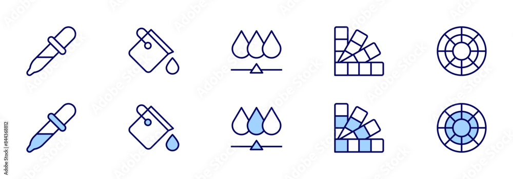 Color icons. Duotone style. Line style. Editable stroke. Vector ...