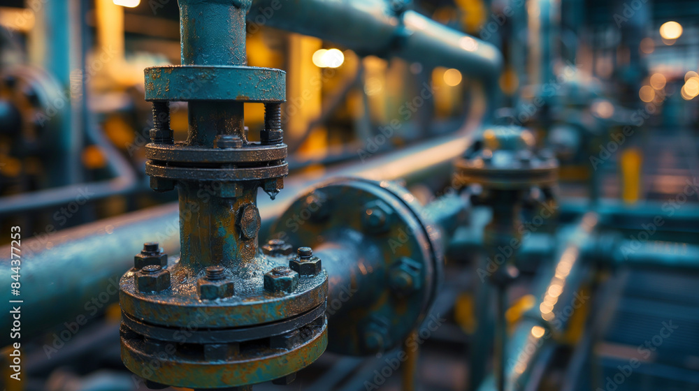 Refinery equipment for oil pipelines and gas valves at gas plants ...