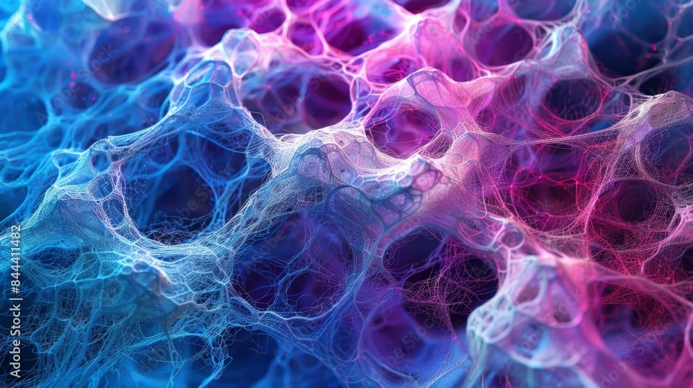 At the microscopic level the nuclear matrix appears as a web of ...