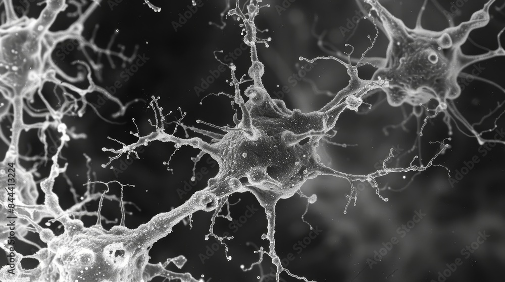 A transmission electron microscopy image displaying the dynamic ...
