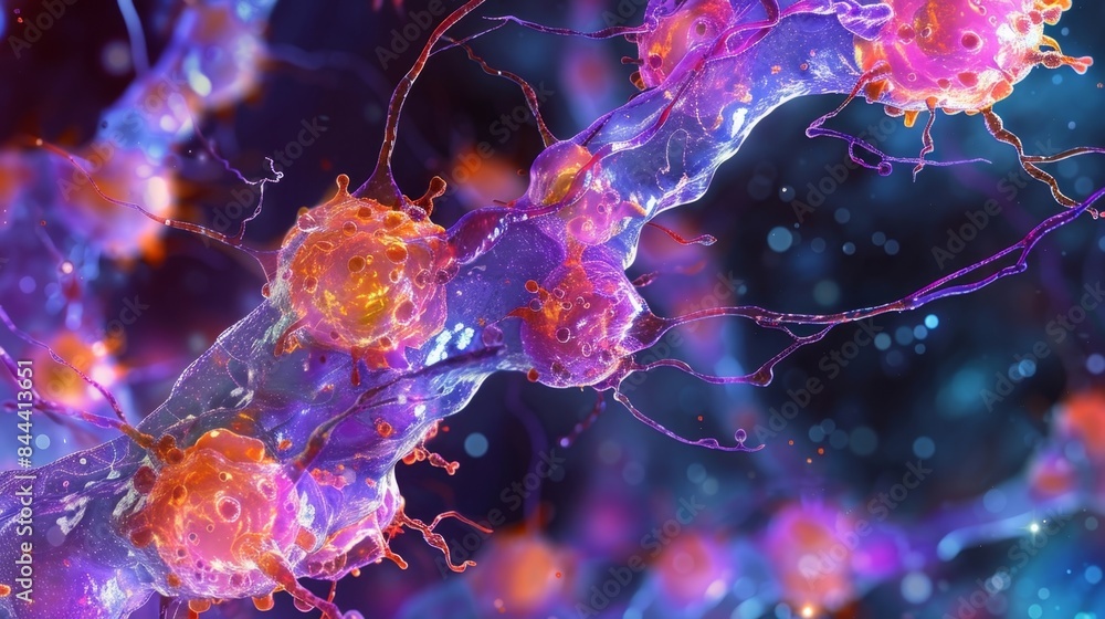 High Magnification View Of An Immune Synapse Showing The Formation Of