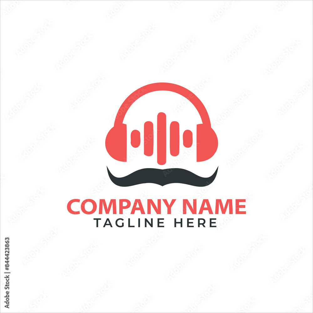 Music logo. Sound wave or radio wave vector emblem template Stock ...