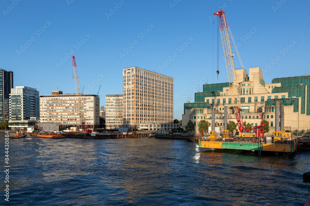 London, England – August 2023. The SIS Building, also called the MI6 ...