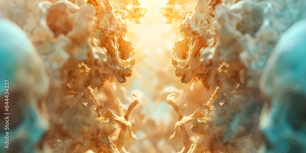 Religious artwork of Ezekiels vision of dry bones symbolizing spiritual ...