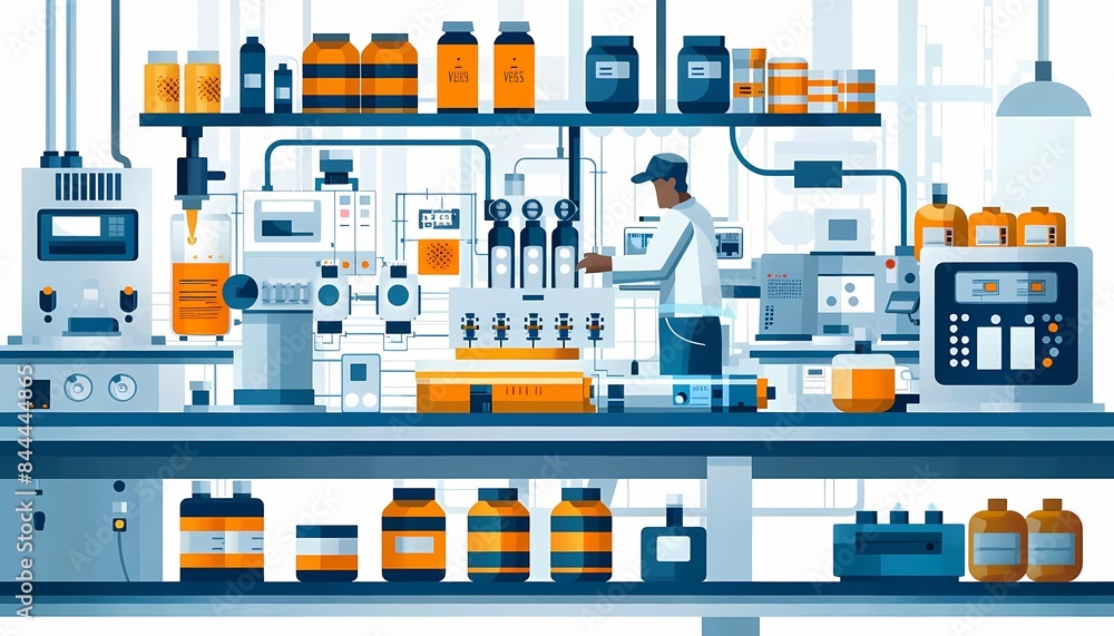 Flat design of lean manufacturing with value stream mapping, process ...