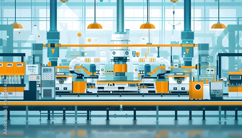 Flat design of lean manufacturing with gemba walks, process observation ...