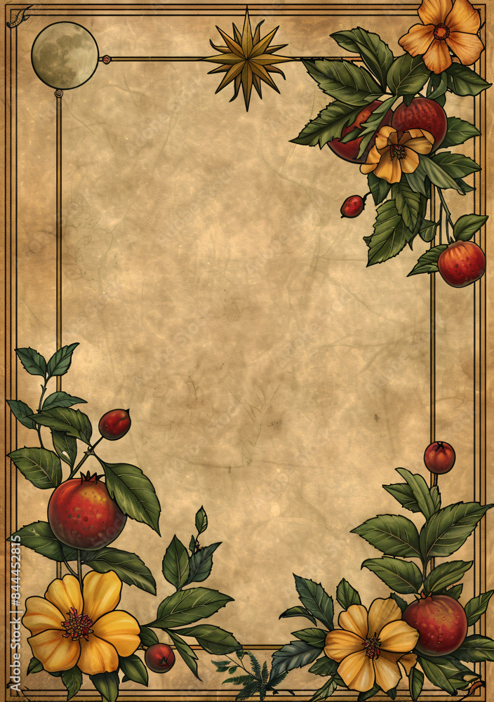 minimal luxury pattern book cover border frame for card, background ...