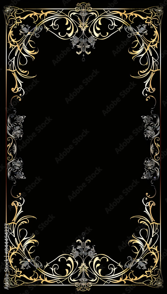 minimal luxury pattern book cover border frame for card, background ...