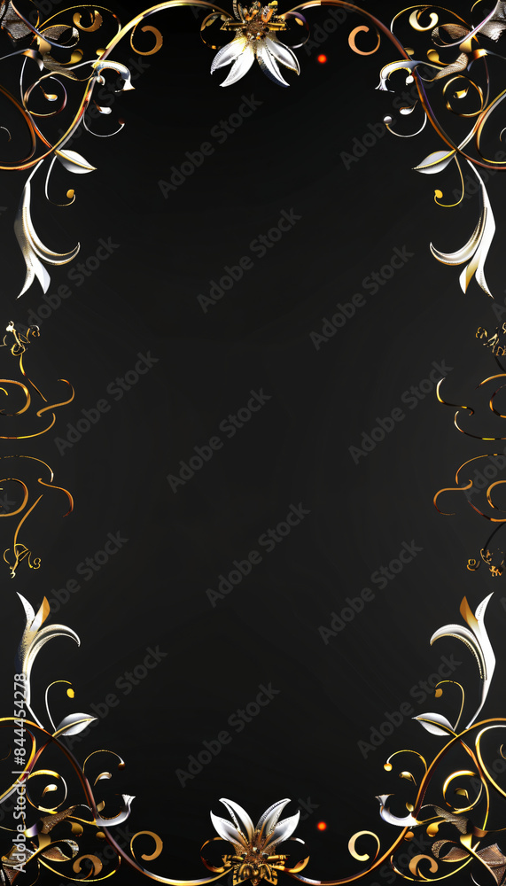 minimal luxury pattern book cover border frame for card, background ...