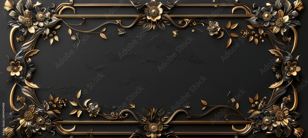 minimal luxury pattern book cover border frame for card, background ...