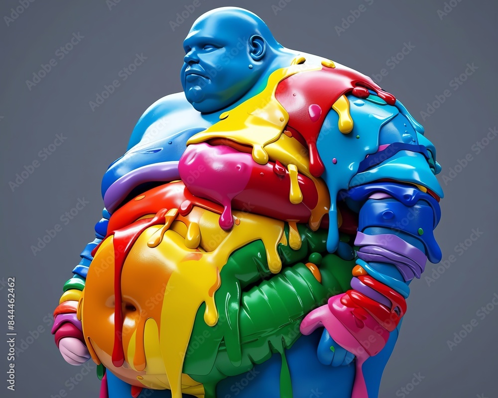 Interactive 3D graphic of the human body with areas affected by obesity ...