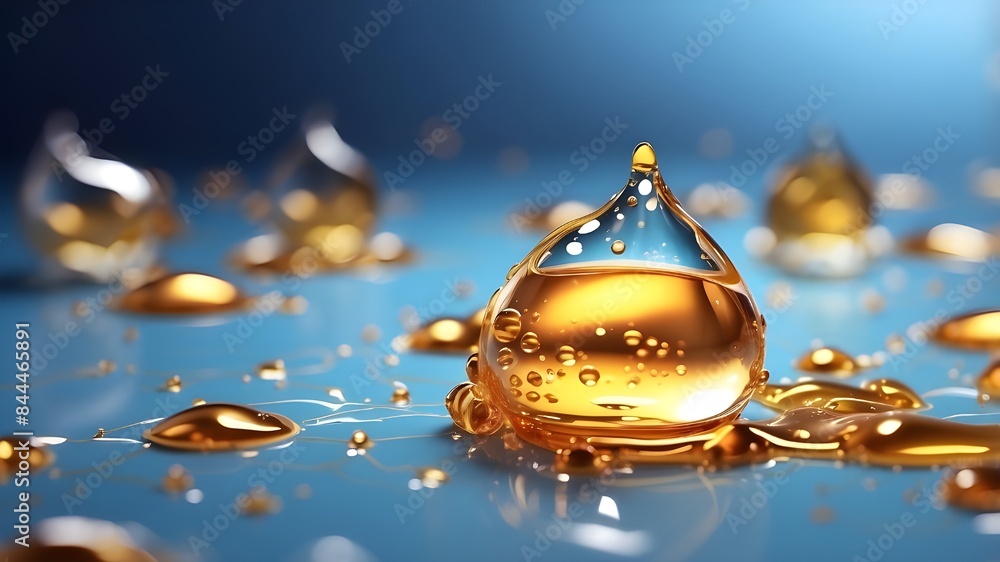 Cosmetic serum Oil drop on skin cell, Skin Repair, moisturizer ...