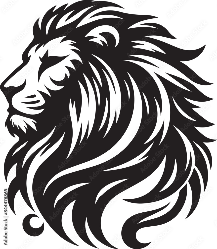 Vecteur Stock Print, Lion Head Svg png, Lion Clipart, Lion face Svg png ...