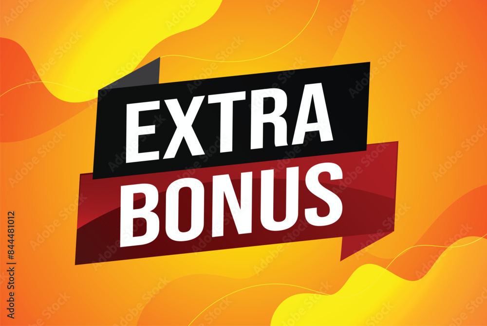 extra bonus word concept vector illustration with lines 3d style for ...