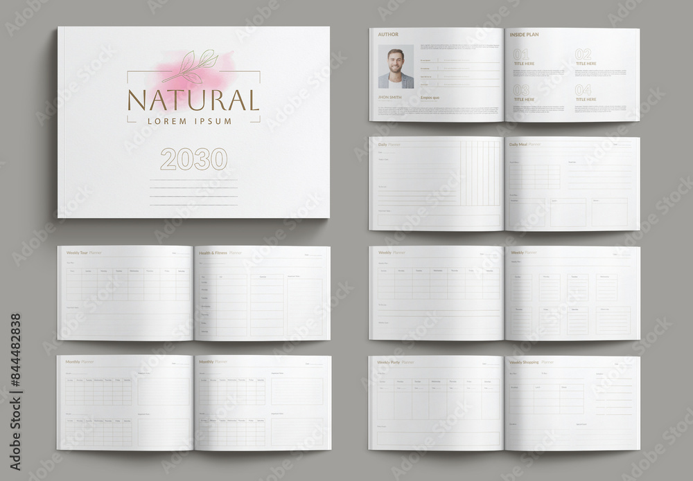 Planner Design Template Landscape Stock Template | Adobe Stock