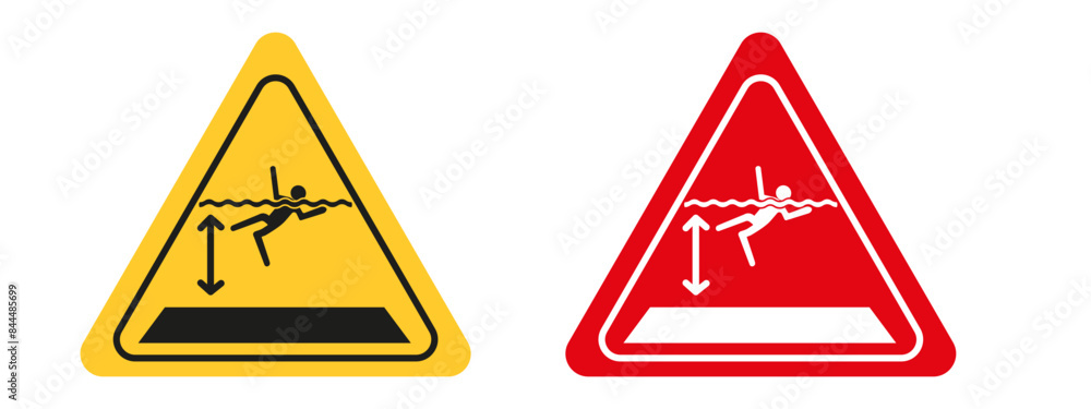 Deep Water Hazard Alert Sign Prevent Accidents in Deep Water Areas ...