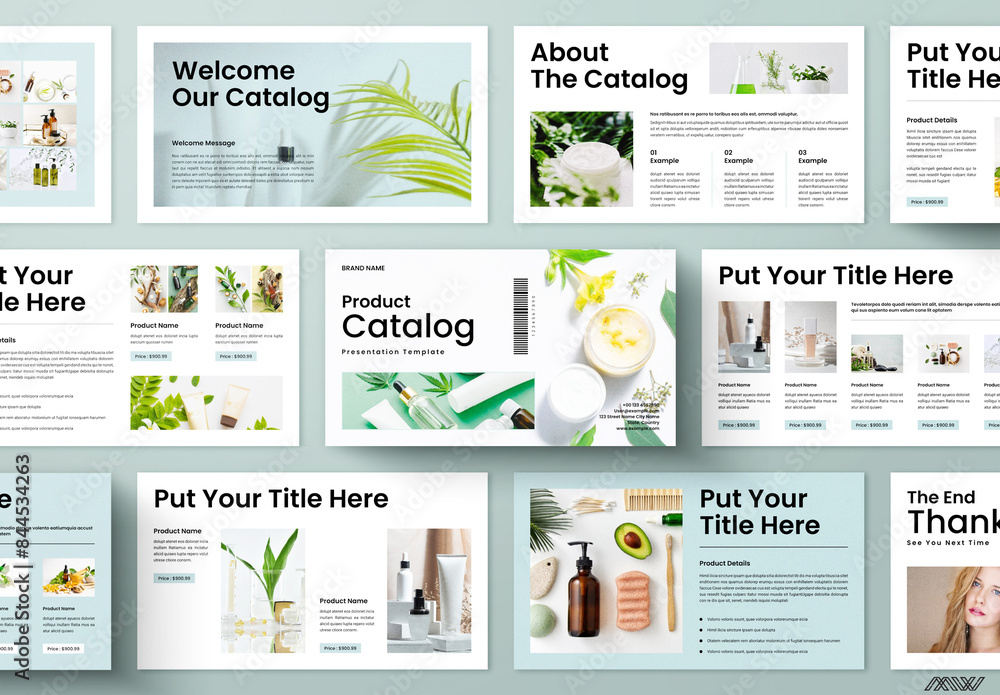 Product Catalog Presentation Template Stock Template | Adobe Stock