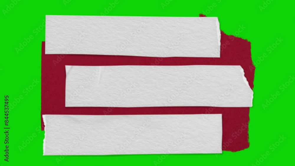 Opening Empty paper note on green screen, clip-art. Video animation ...