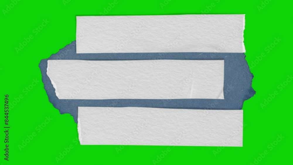 Opening Empty paper note on green screen, clip-art. Video animation ...