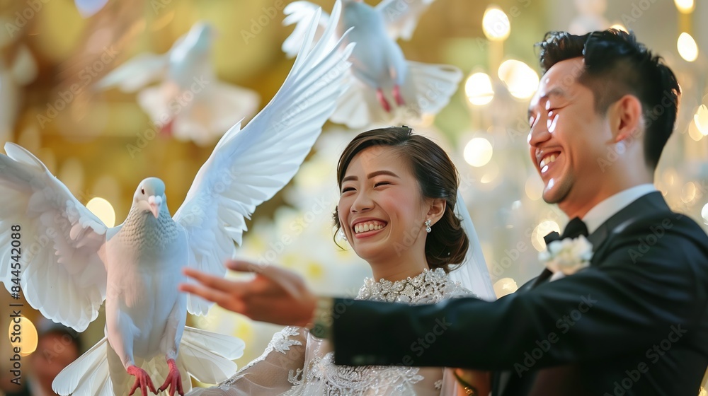 In a Filipino wedding, releasing doves symbolizes peace, harmony, and ...