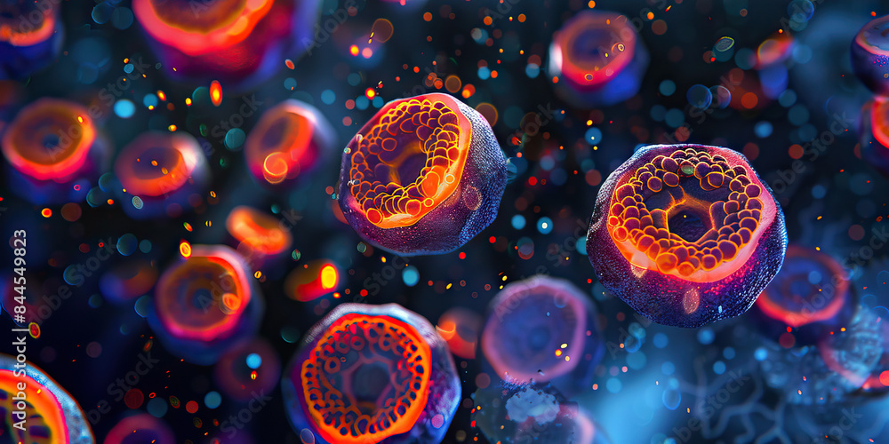 Onyx Black Monocyte Migration: Close-up microscopy of onyx black ...