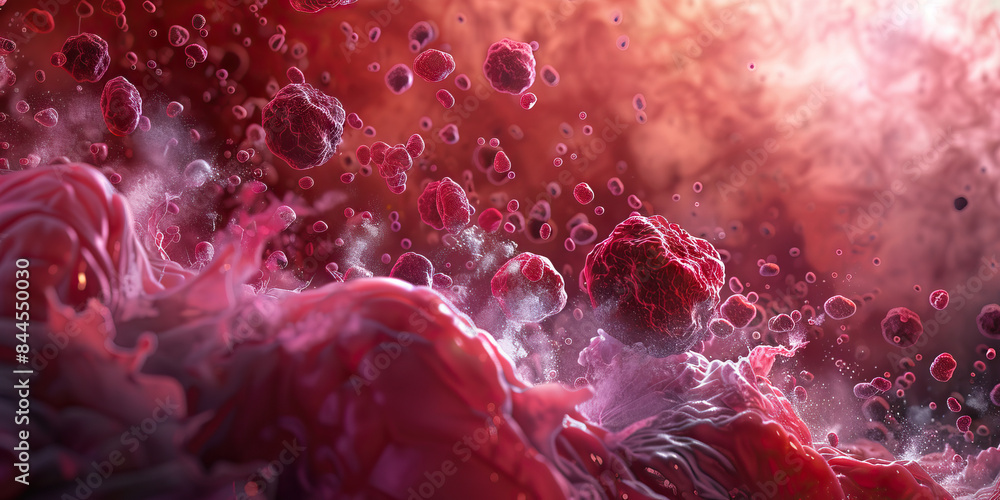 Crimson Red Hemoglobin Oxygenation: Microscopic examination of crimson ...