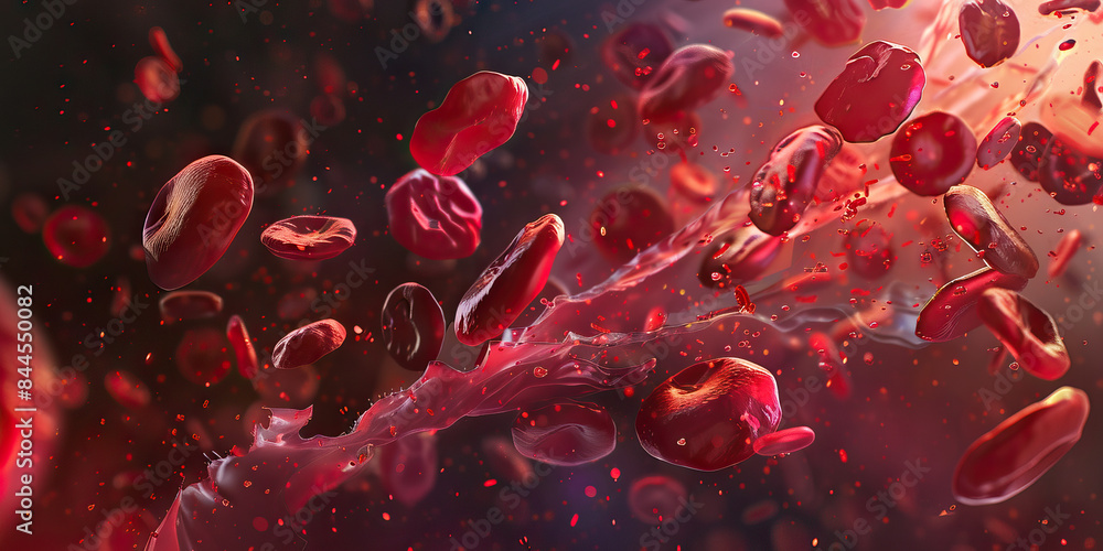 Crimson Red Hemoglobin Oxygenation: Microscopic examination of crimson ...