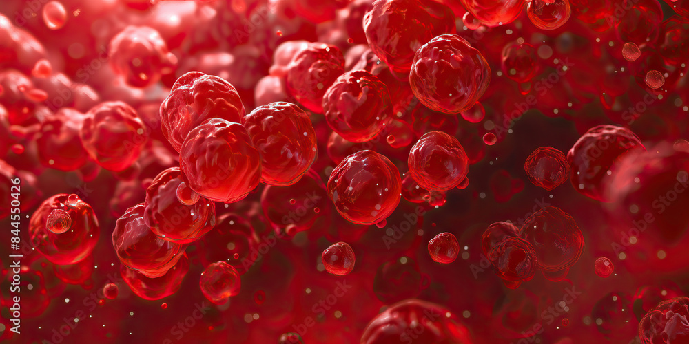 Crimson Red Hemoglobin Oxygenation: Microscopic examination of crimson ...