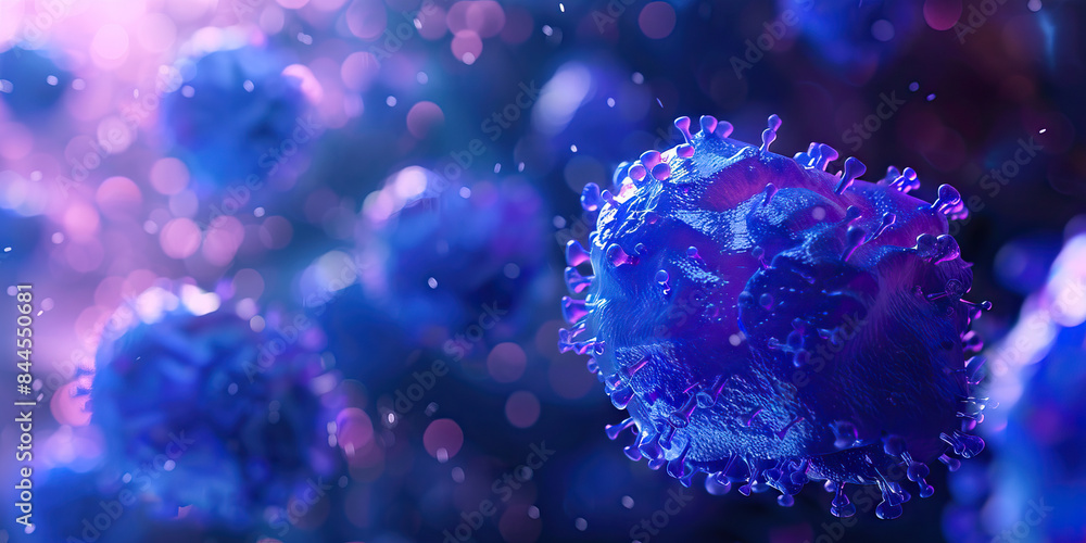 Sapphire Blue Lymphocyte Activation: Close-up view of sapphire blue ...