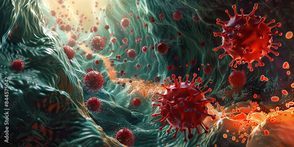 Viral Replication: An illustration depicting the replication process of ...