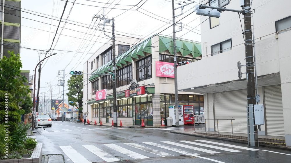 Tokyo - 2024 May 15: the building outlook of 100-yen shop, is the ...