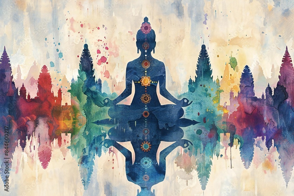 Image displaying the seven centers of spiritual power within the human ...